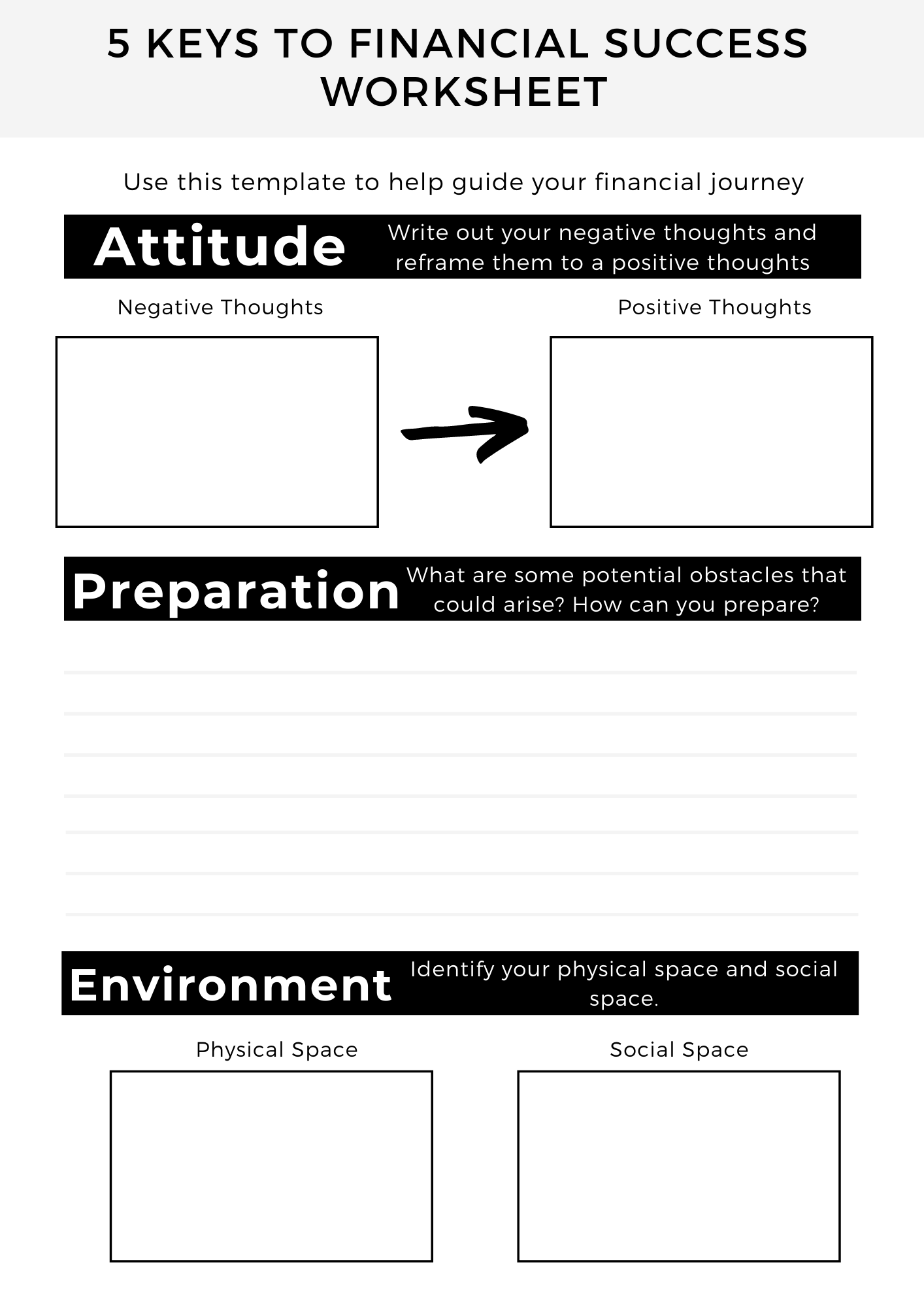 Free Resources- Budget Worksheets – Elaine Michelle Studio